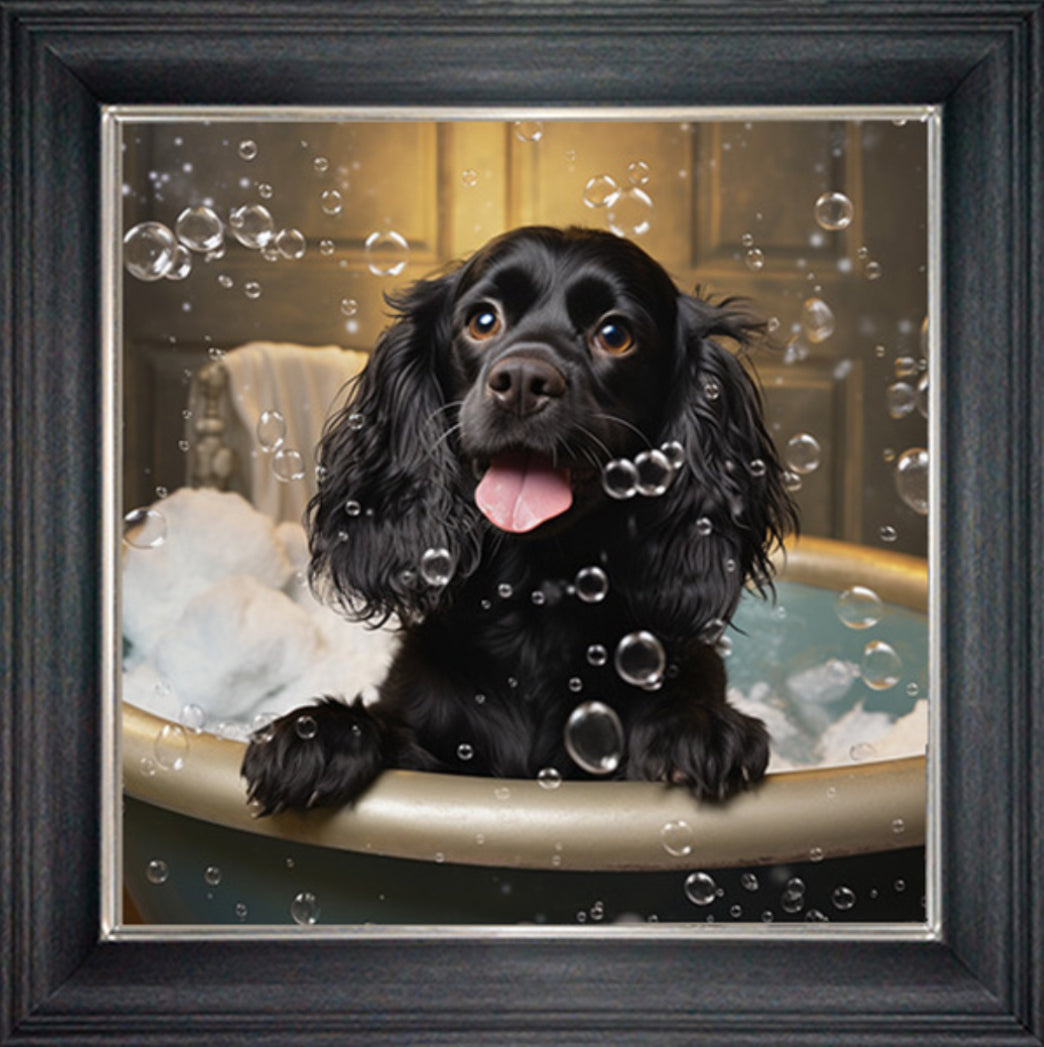 Cocker Spaniel Bubble Bath – House to Home Interiors